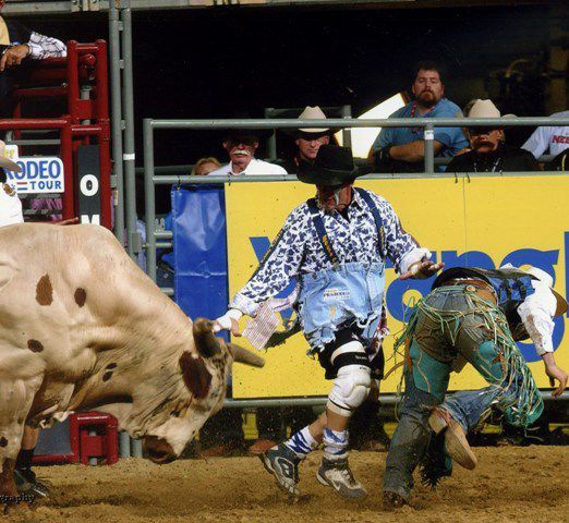 Clown and barrel man Justin Rumford debuts at Pikes Peak or Bust Rodeo ...