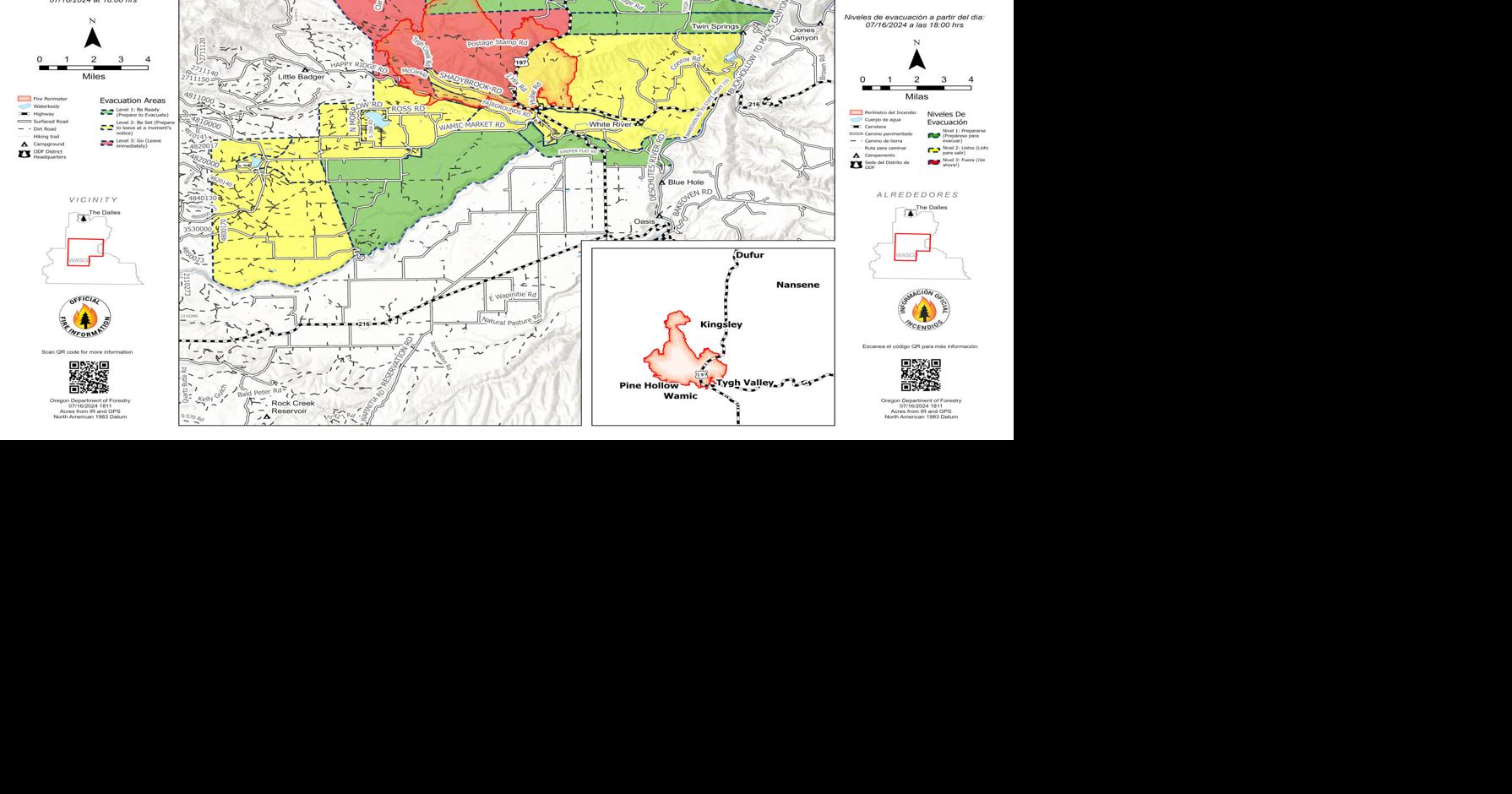 Larch Creek Fire Evacuations drop again | Free News | columbiagorgenews.com