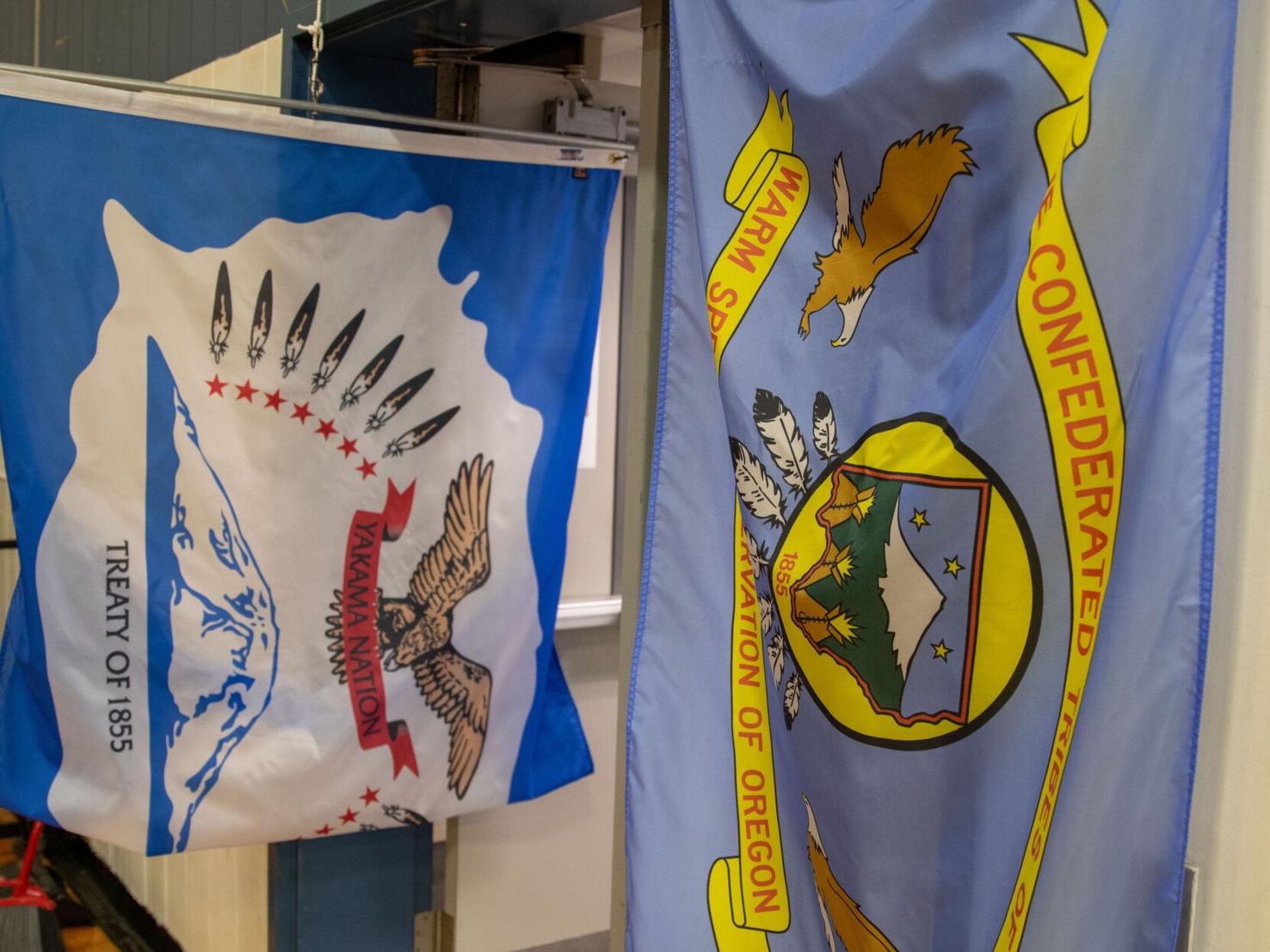 Yakama Nation and Warm Springs flags now flown at Lyle High School ...