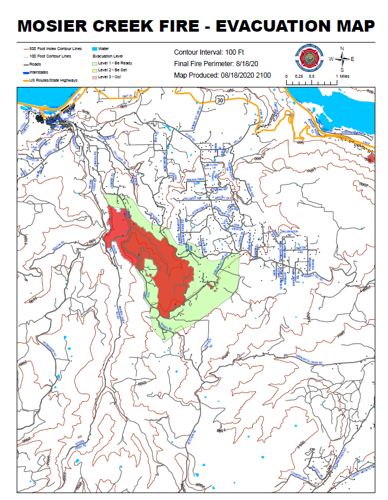 Aug. 19 update: Mosier Creek Fire containment at 75 percent | News ...