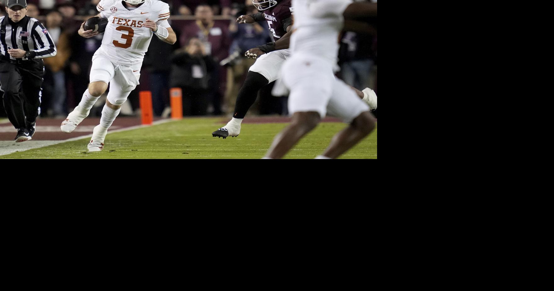 Wisner has career day as No. 3 Texas advances to SEC title game with win over No. 20 Texas A&M ...