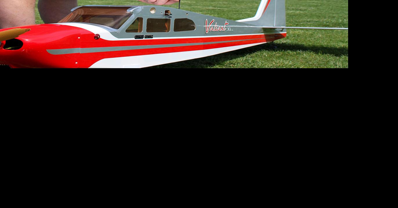 After flying The Valiant 30cc, one of his scale model planes, Mid ...