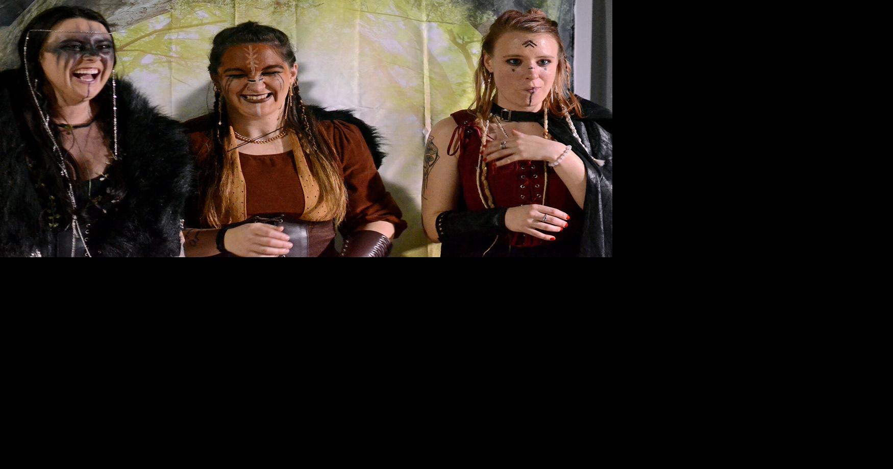 From left, Sami Treat, Roni Routledge and Shy Ham smile for a ...