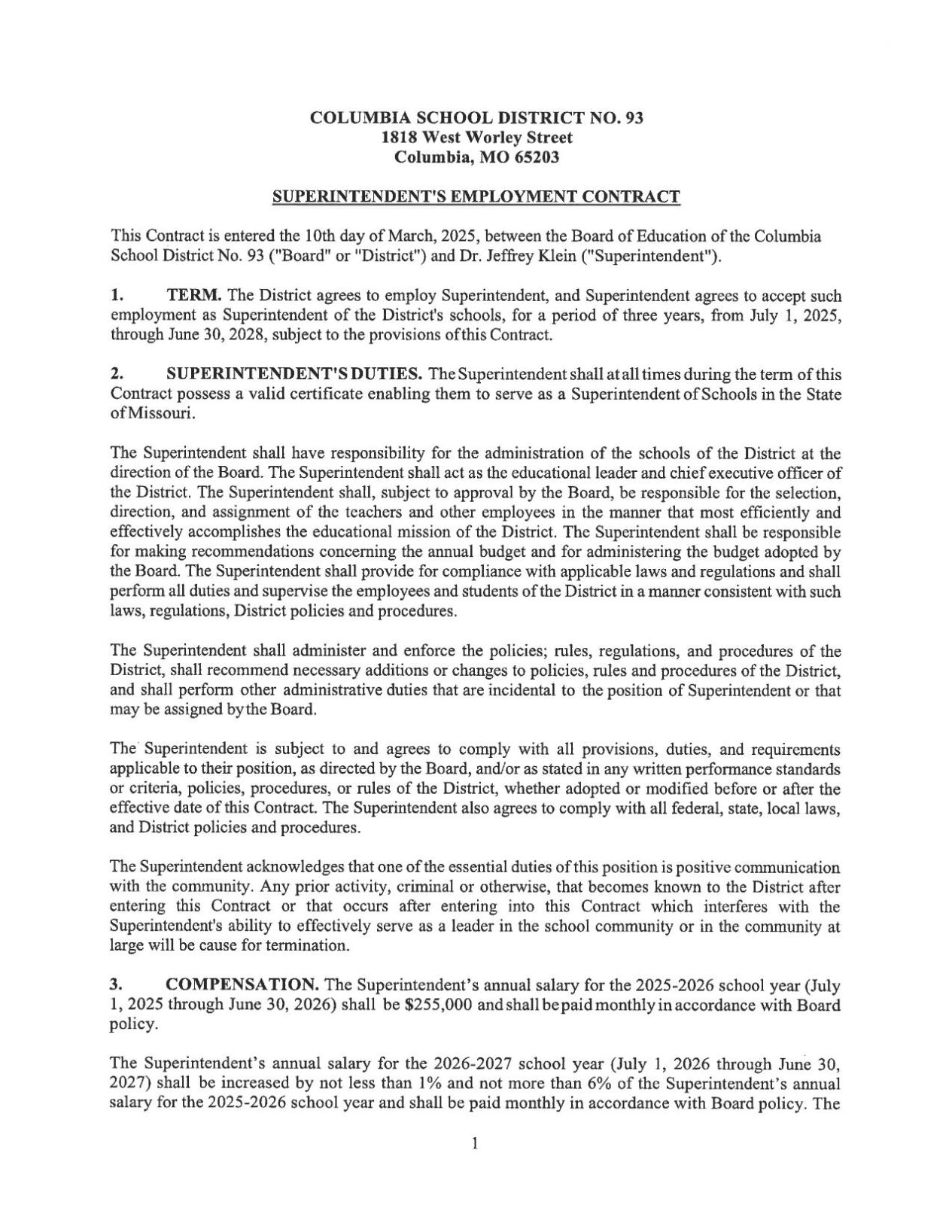 New Columbia Public Schools superintendent to earn $255,000 | K-12 ...