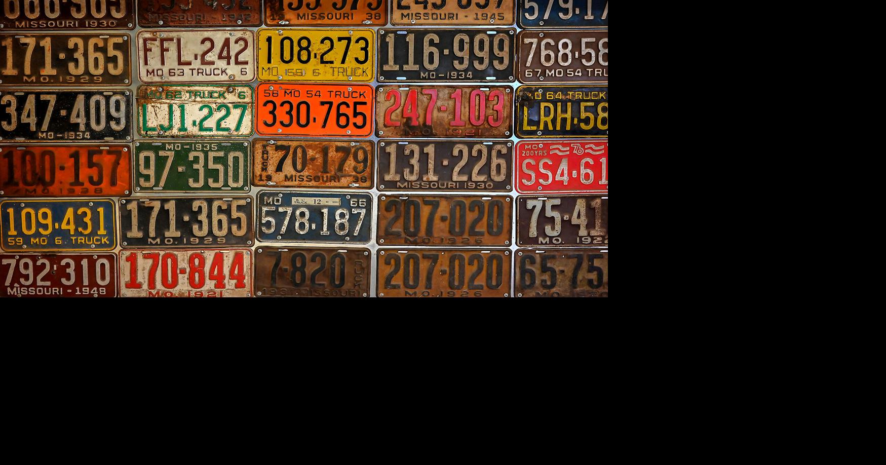 License plates are hung on the front counter | Visuals ...