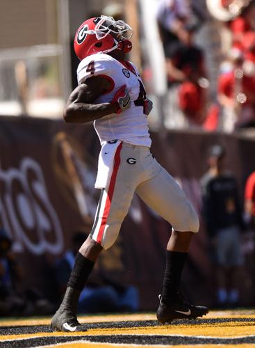 Georgia wide receiver Mecole Hardman celebrates in the endzone | Photos ...
