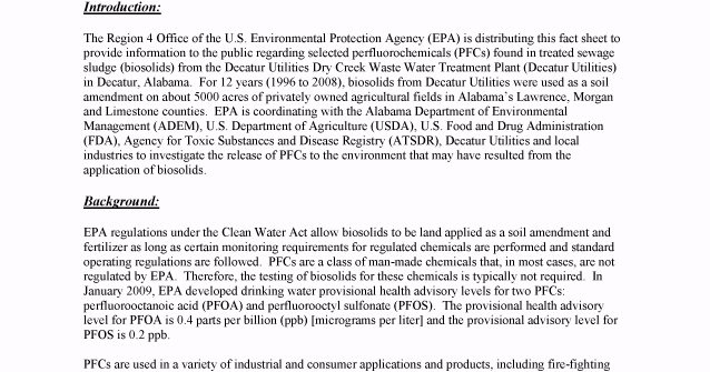 EPA biosolid contamination fact sheet | | columbiamissourian.com