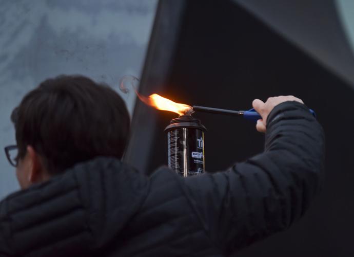 'Spread light': Residents gather for menorah lighting | Local ...