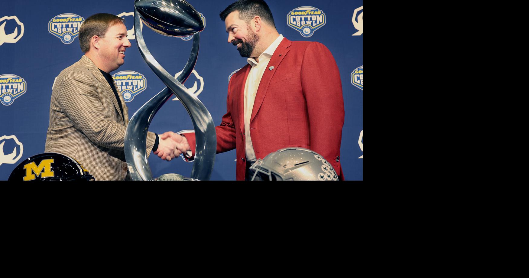 Missouri head coach Eliah Drinkwitz and Ohio State head coach Ryan Day ...