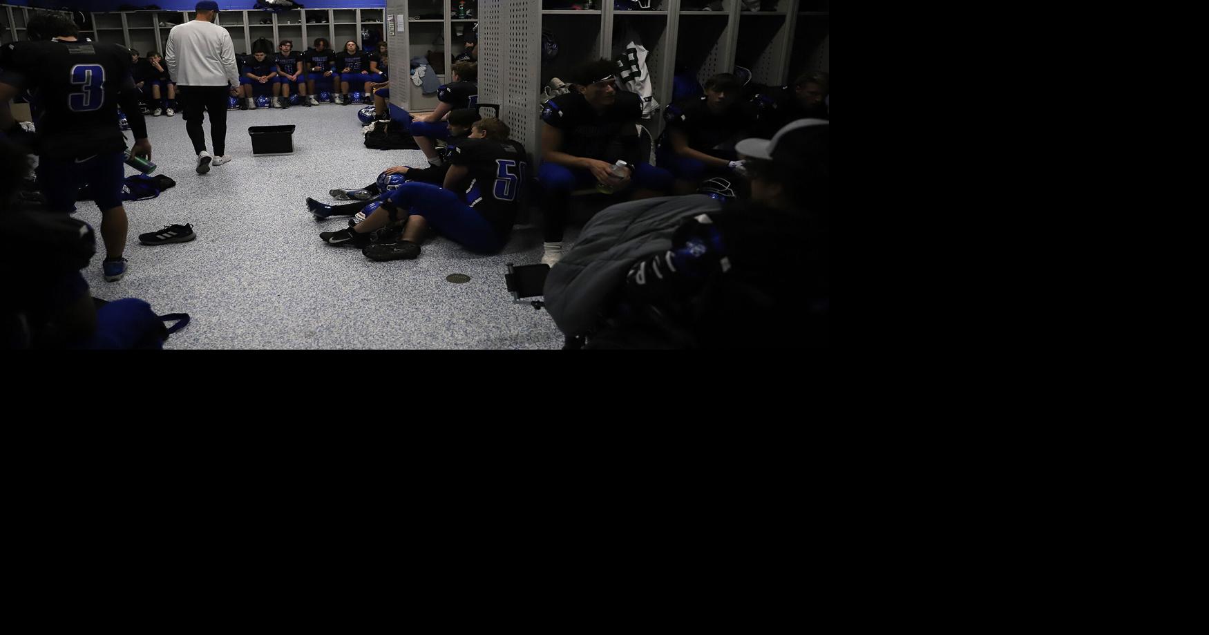Boonville players rest in the locker room during halftime | Sports ...