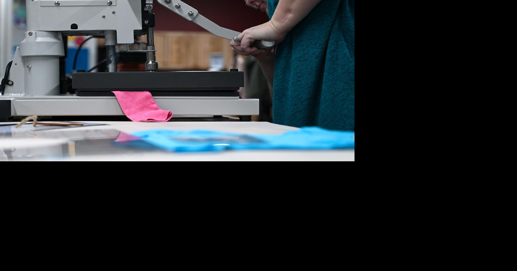 Jessica Jones uses heat transfer vinyl (HTV) on Wednesday, Feb. 1 ...