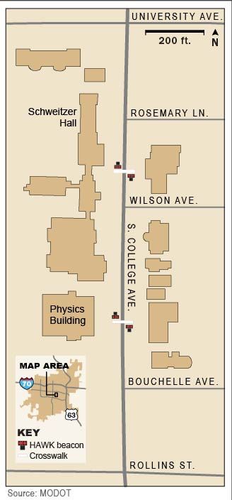 New pedestrian crossings for East Campus students walking to campus ...