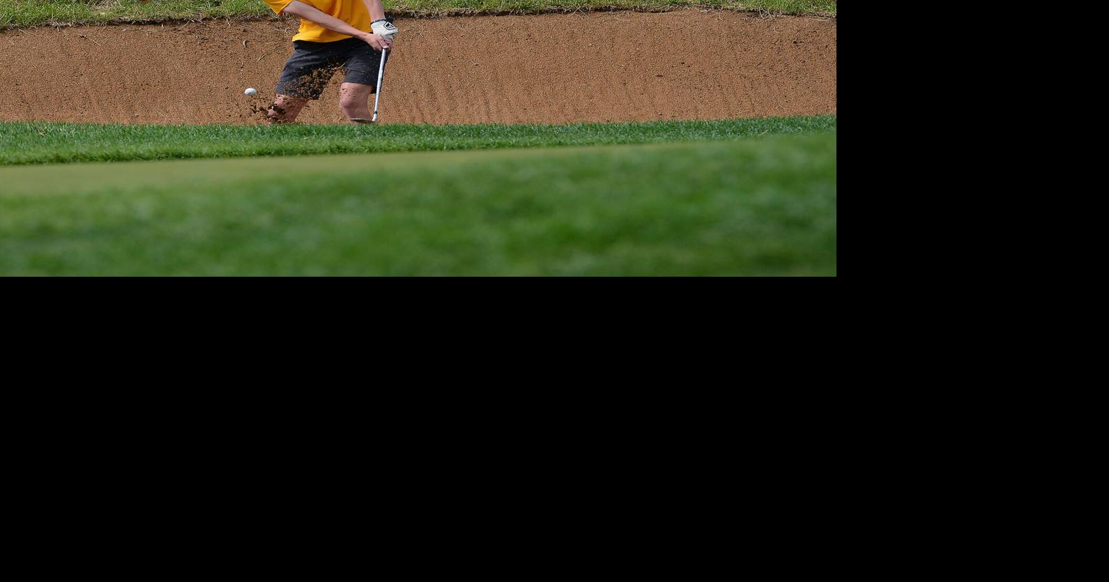 Hickman High Schools Logan Jantz hits his second shot from the 11th ...