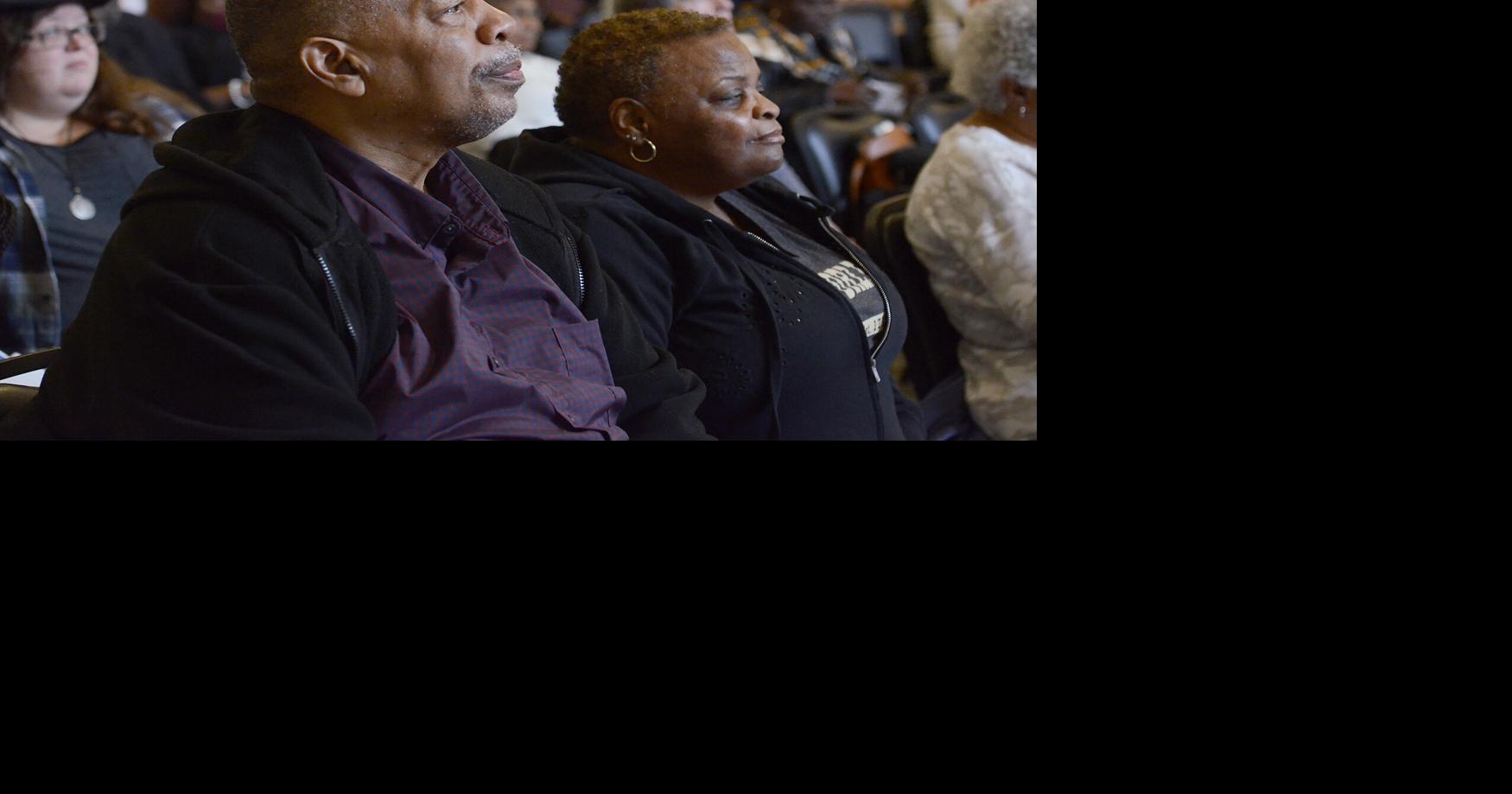 Timm Hudspeth, left, and Cheryl Gillespie-Hudspeth listen | News ...