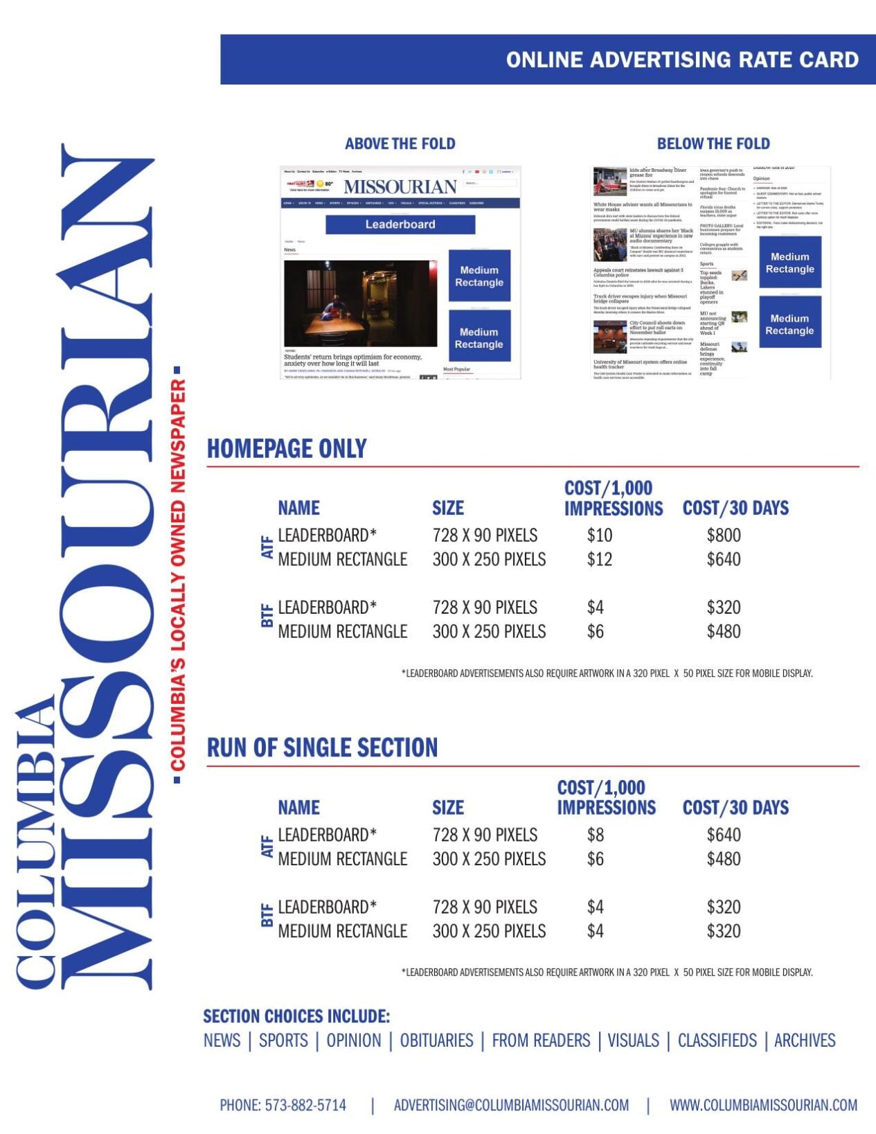 Missourian Web Rate Card | | columbiamissourian.com