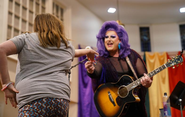 Drag queen Flamy Grant performs at First Baptist Church | Local ...