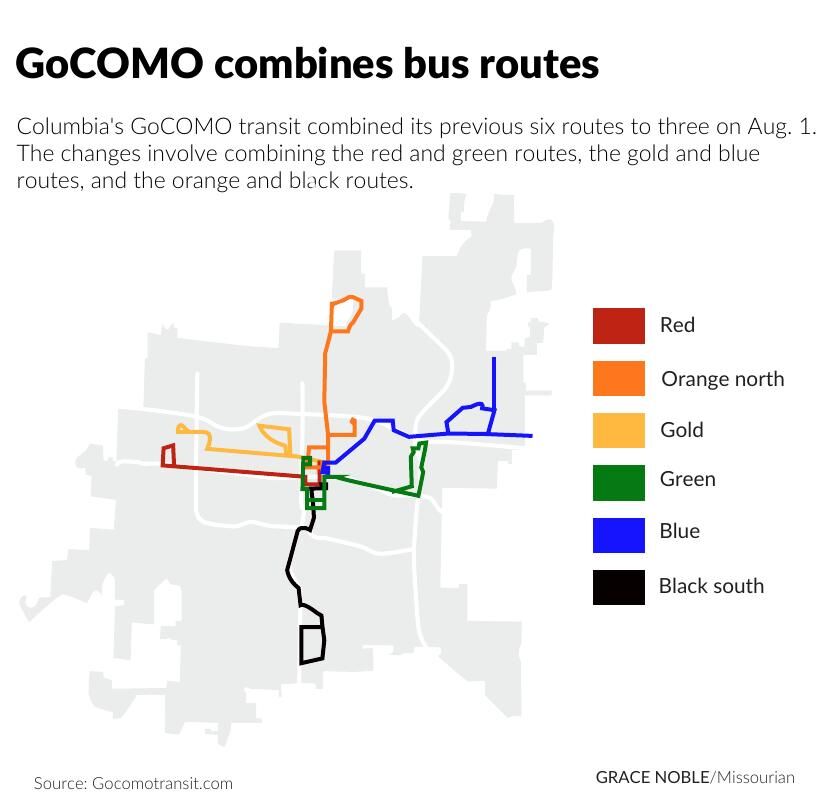 GoCOMO combined bus routes | Welcome Back | columbiamissourian.com