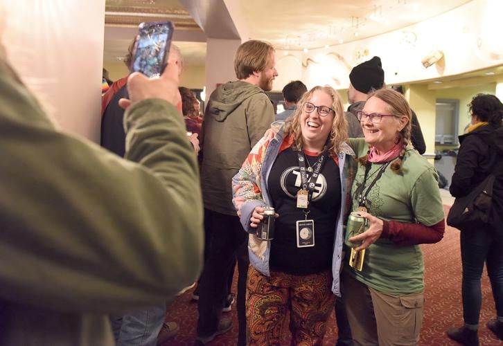 Musicians perform after the closing film for the True/False Festival in ...