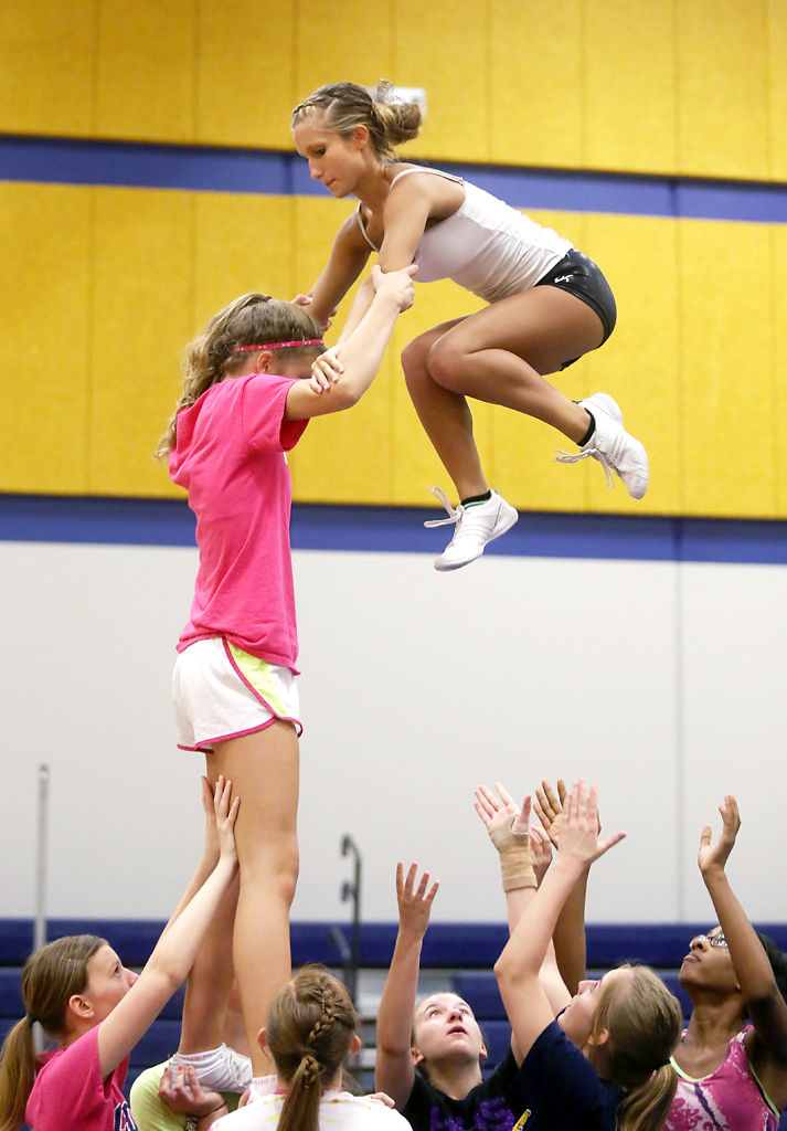 Junior High Cheerleader Practice