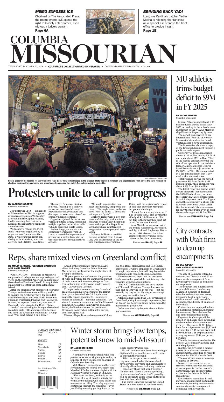 Page A1 | e-Edition | columbiamissourian.com