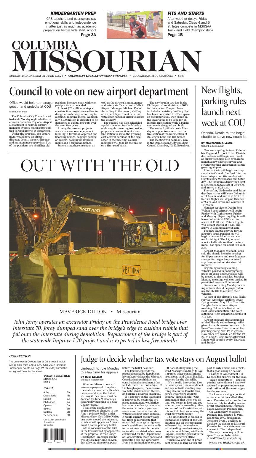 Page A1 | e-Edition | columbiamissourian.com