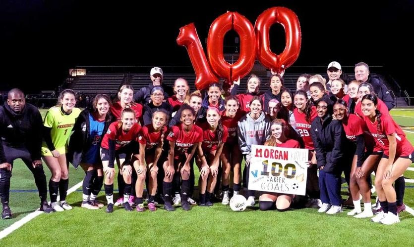 Morgan Kotch notches 100 career goals for Pennington soccer | Hamilton ...
