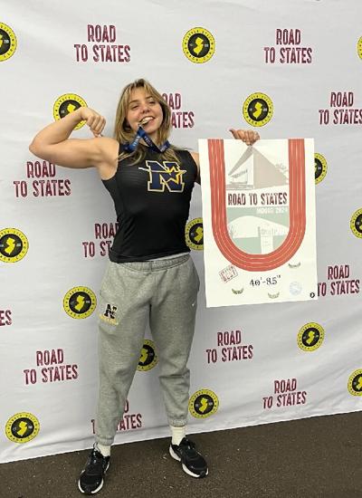 Nottingham's Callie Holliday wins state shot put title with PR throw ...