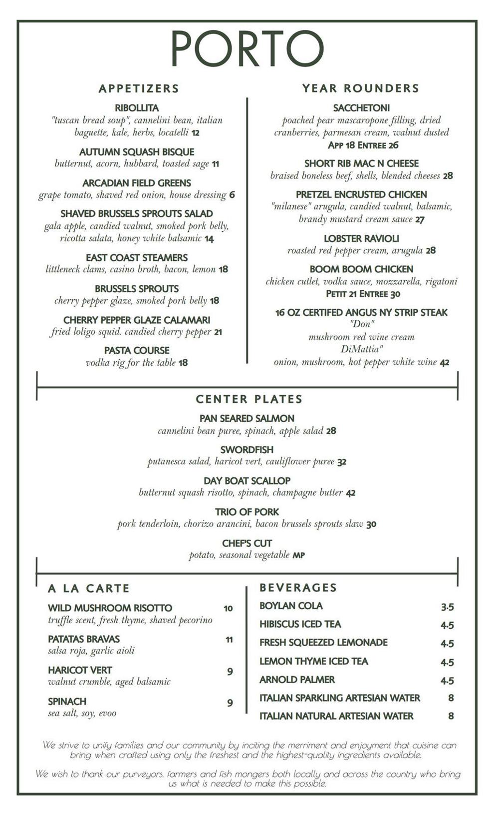 Porto by Chef Jason to open, unveil new menu tonight | Mercer Eats ...