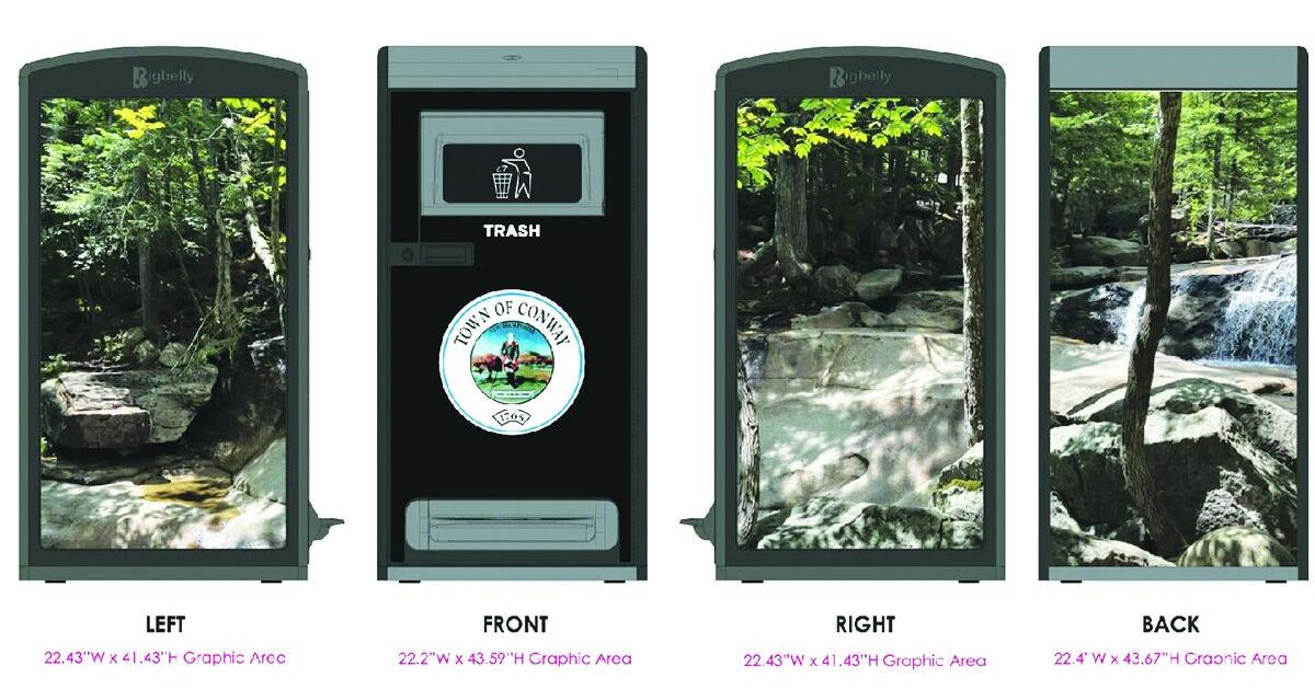 Scenic images going on new North Conway trash cans | Local News ...