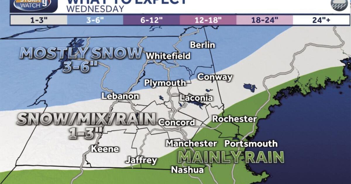 A couple inches of snow in Wednesday's forecast | Local News ...