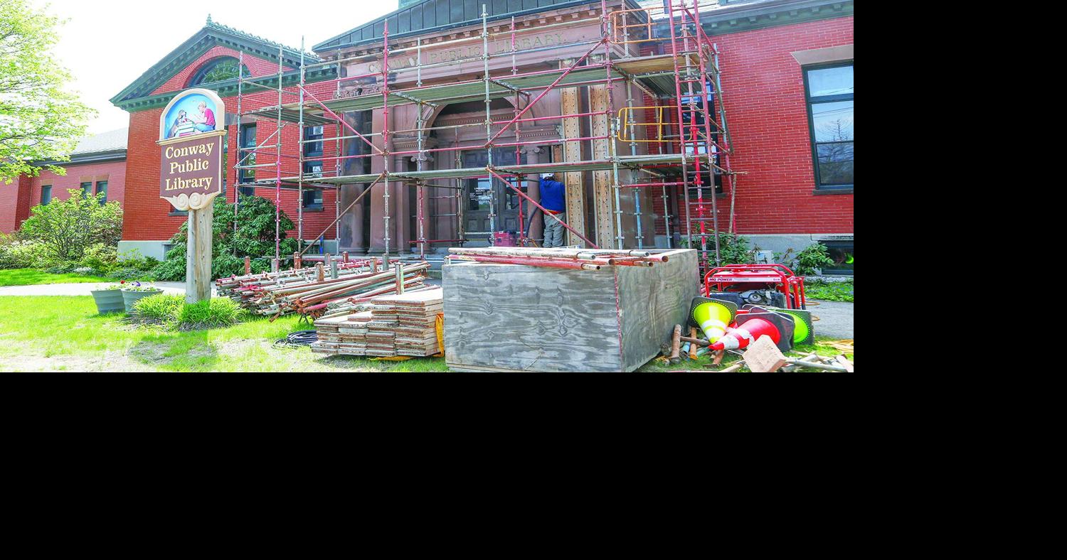 Conway library replacing pillars, reconfiguring parking | Local News ...