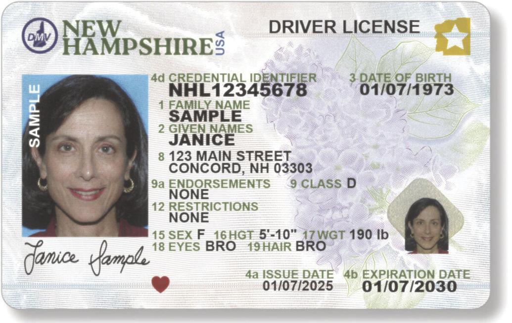 New Hampshire DMV debuts new driver license design | Local News ...