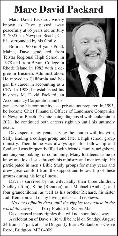 Marc David Packard | Obituaries | conwaydailysun.com