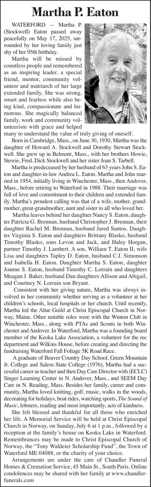 Martha P. Eaton | Obituaries | conwaydailysun.com