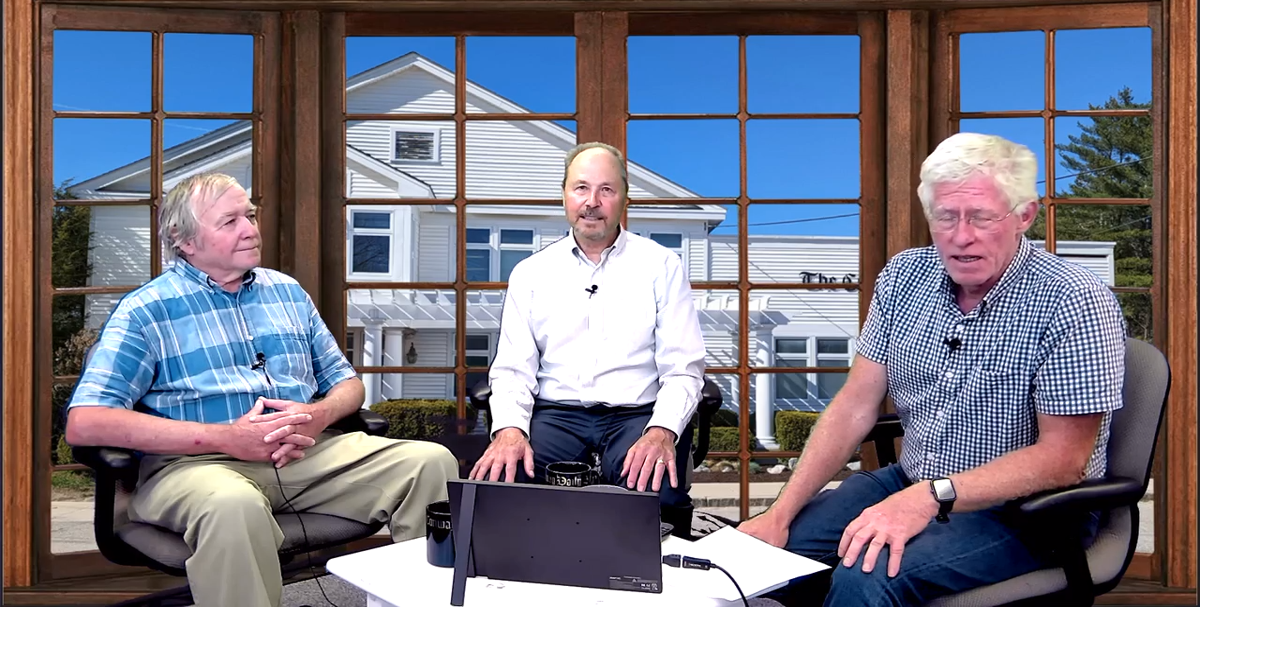 Kent Chamberlin, UNH Professor of Electrical Engineering and contractor Kevin MacMillan discuss ...