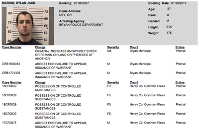 Dylan Marino - CCNO | Booking Photos | crescent-news.com