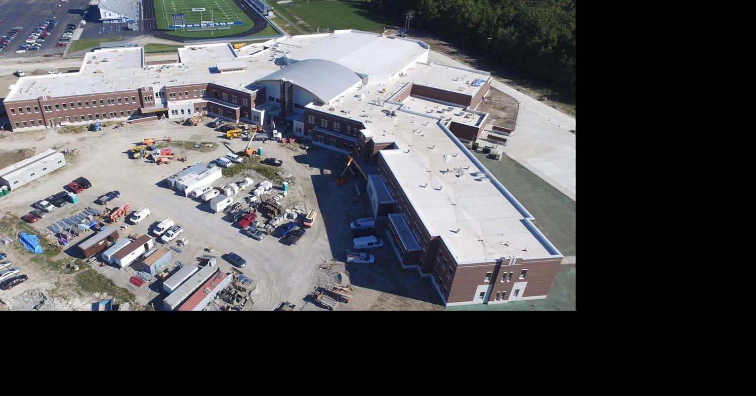 Aerial view of Defiance High School/Middle School contruction | Editor ...