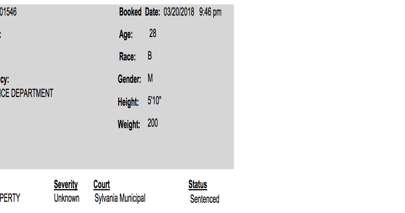 Ronald Redden | Booking Photos | crescent-news.com