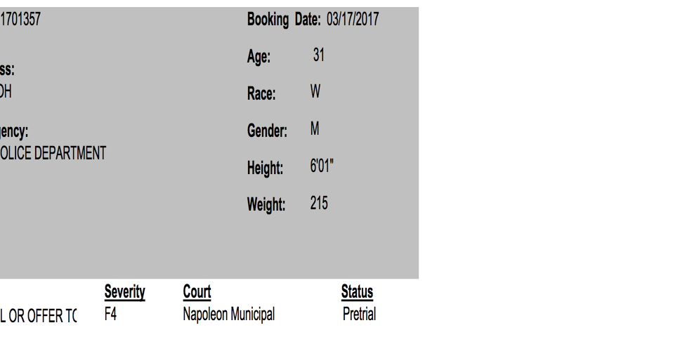 Daniel Oberlin | Booking Photos | crescent-news.com