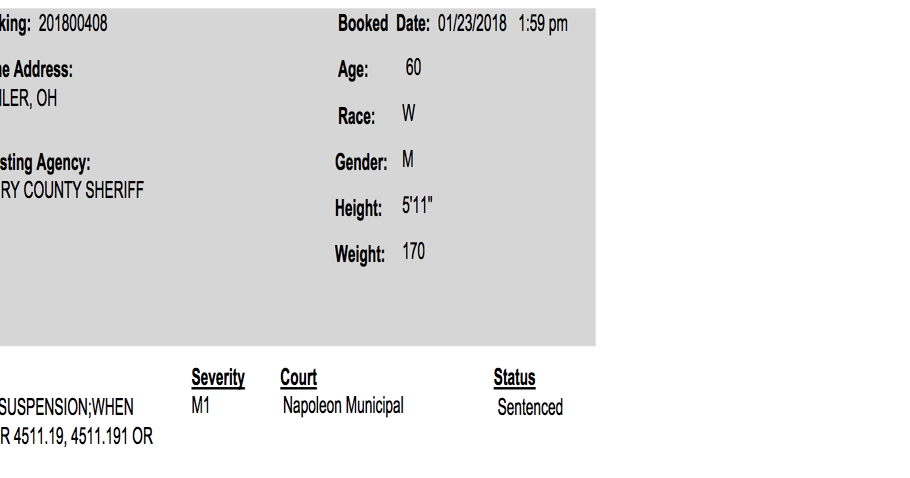 Douglas Shively | Booking Photos | crescent-news.com