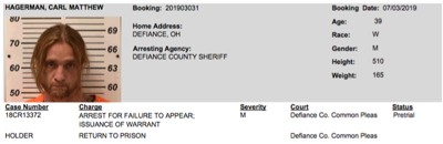 Carl Hagerman - CCNO | Booking Photos | crescent-news.com