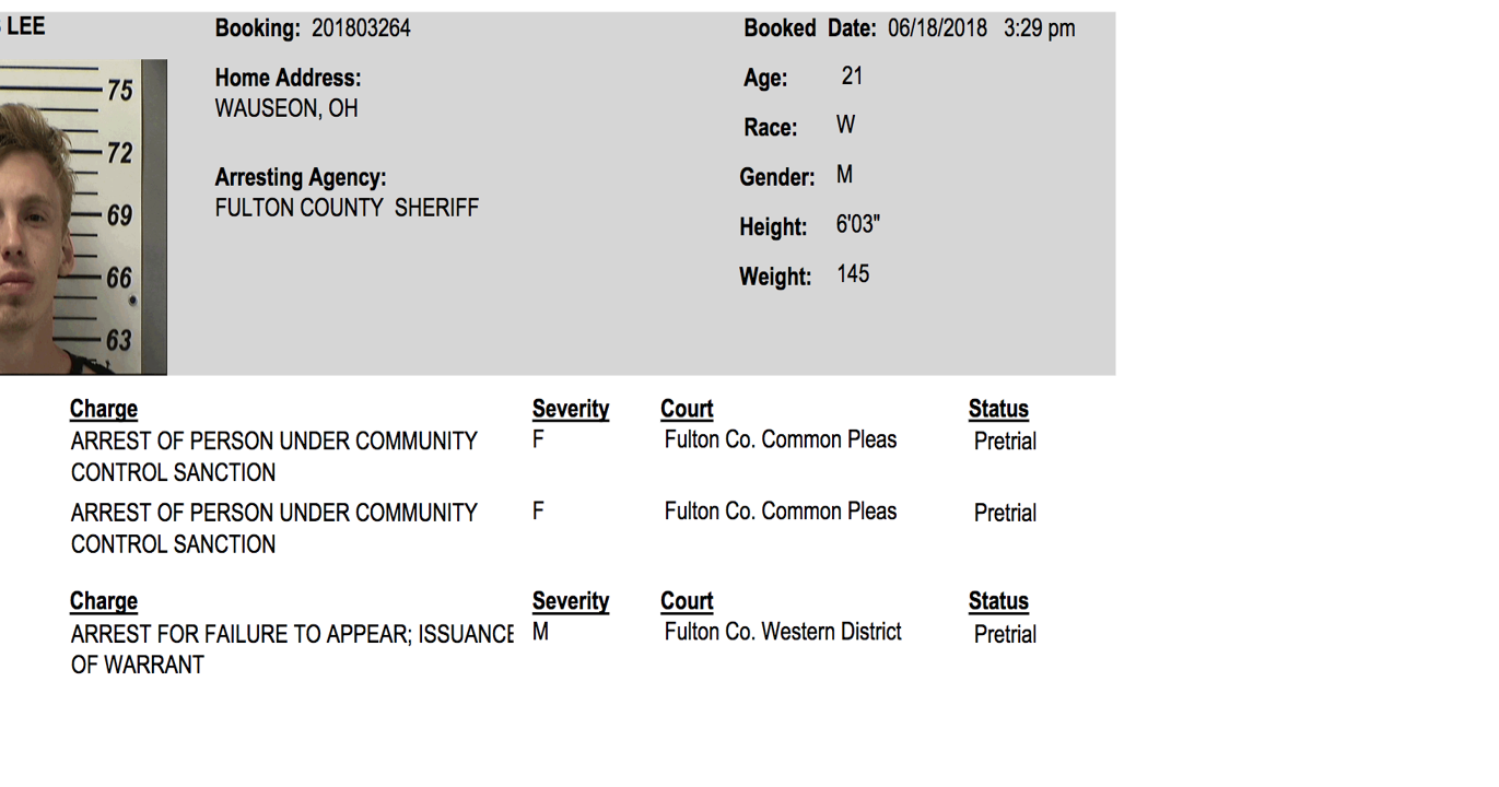 Nicholas Hicks - CCNO | Booking Photos | crescent-news.com