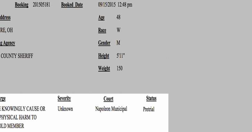 Christopher Gribble - CCNO booking photo - September 15, 2015 | Booking ...