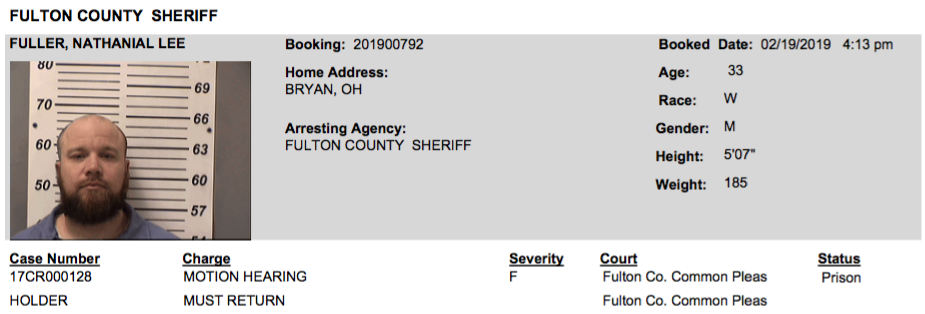 Nathanial Fuller - CCNO | Booking Photos | crescent-news.com