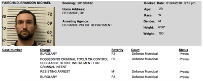 Brandon Fairchild | Booking Photos | crescent-news.com