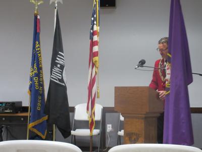 Afghan vet notes the meaning of the U.S. flag during Elks ceremony ...