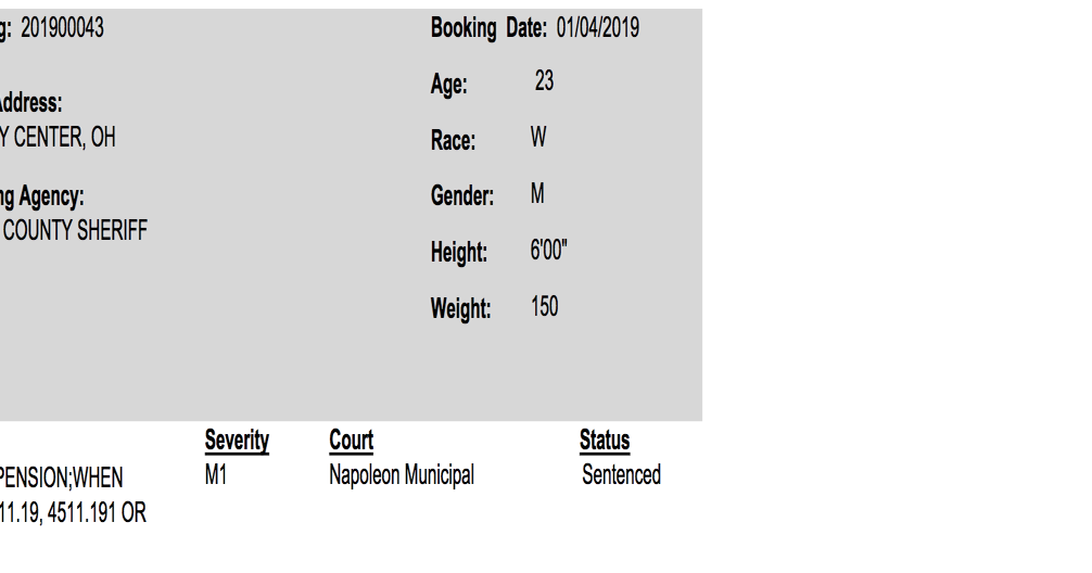 Timothy Romine - CCNO | Booking Photos | crescent-news.com