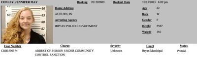 Jennifer Conley - CCNO booking photo - October 15, 2015 | Booking ...