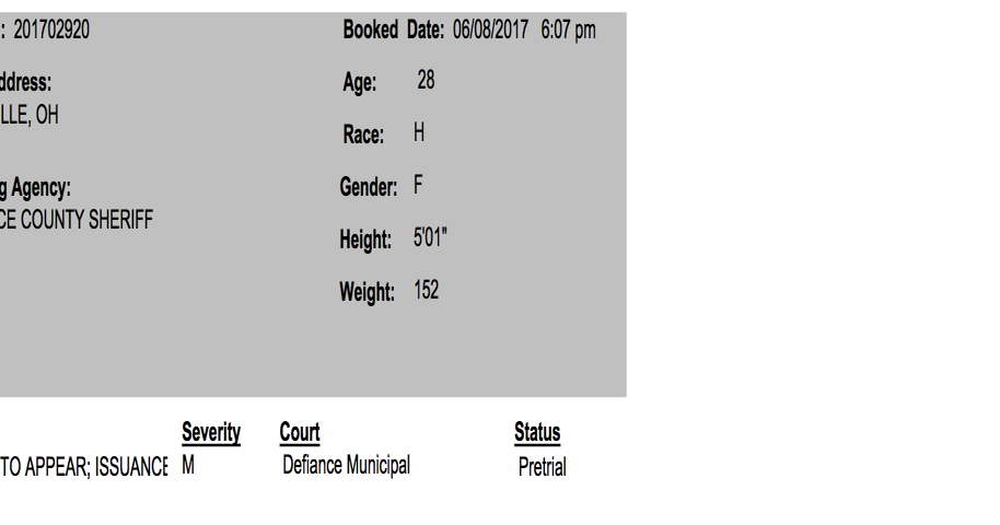 Marcella Wright | Booking Photos | crescent-news.com