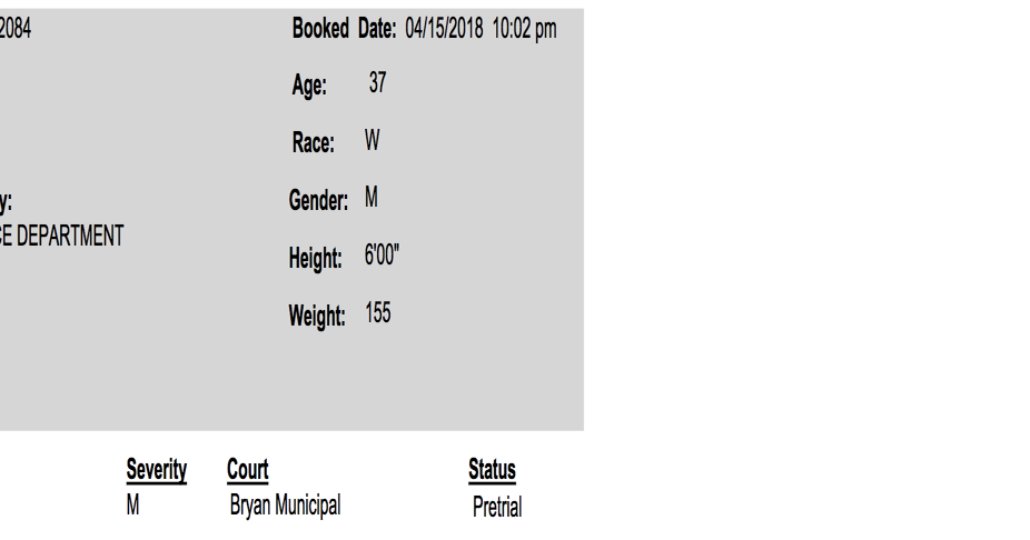 Joshua Rutherford | Booking Photos | crescent-news.com